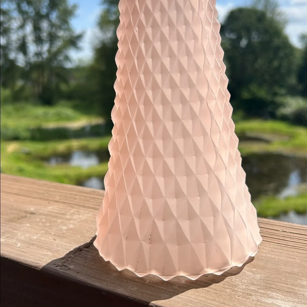 Indiana Glass | Accents | Vintage Indiana Glass Pink Frosted Satin ...